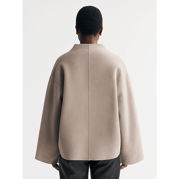 Soft Goat Short Jacket Dark Sand | OXHOLM - Oxholm